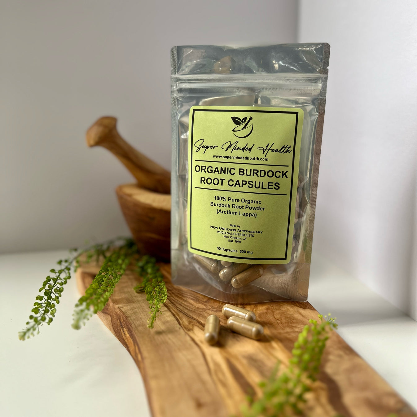 Burdock Root Capsules | Organic | Arctium Lappa | 500mg | Bitters ...