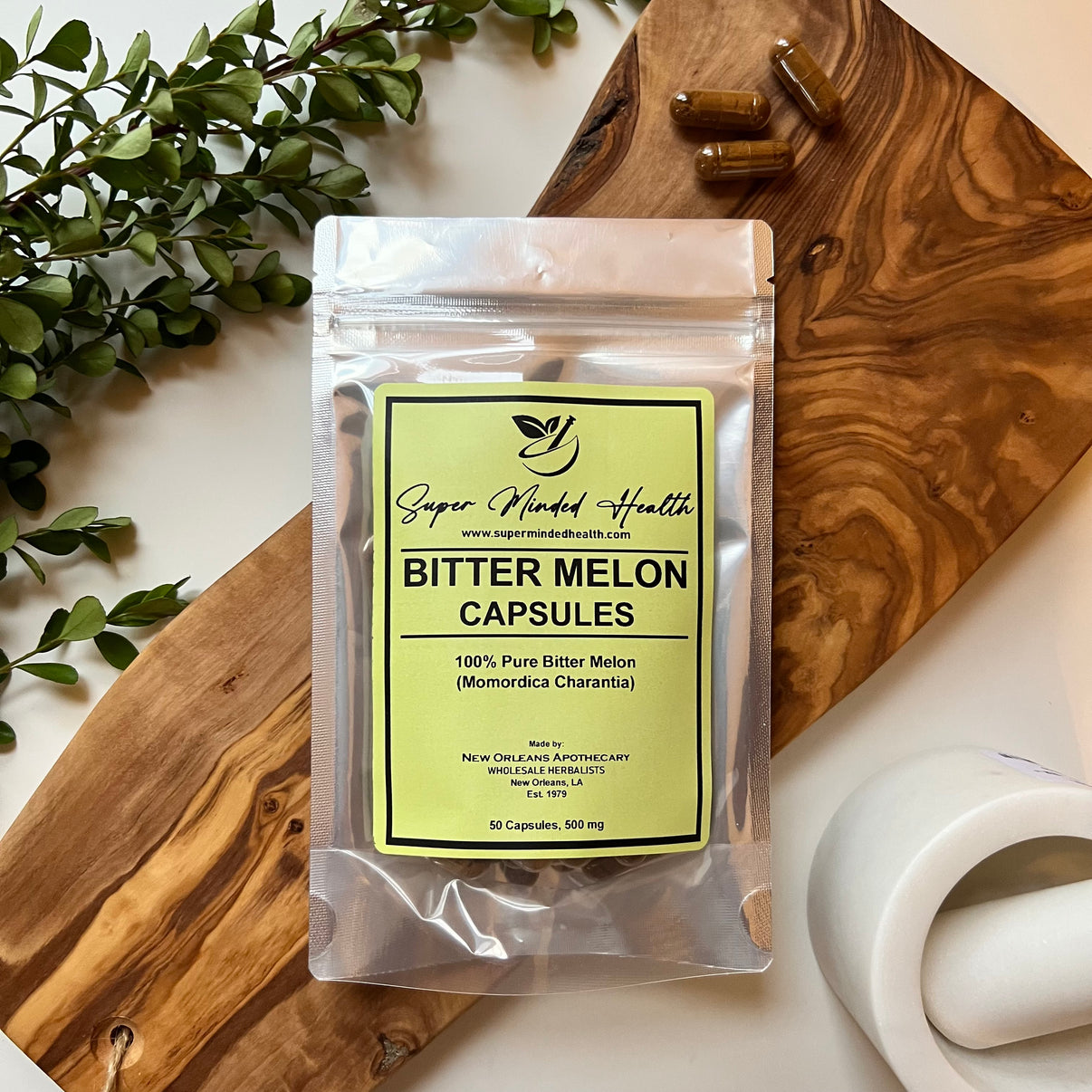 Bitter Melon Powder Capsules | Momordica Charantia | 500mg ...